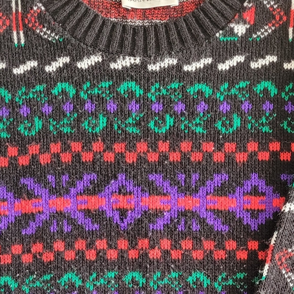 Sweaters | Vintage Bold Colorful Sweater | Poshmark